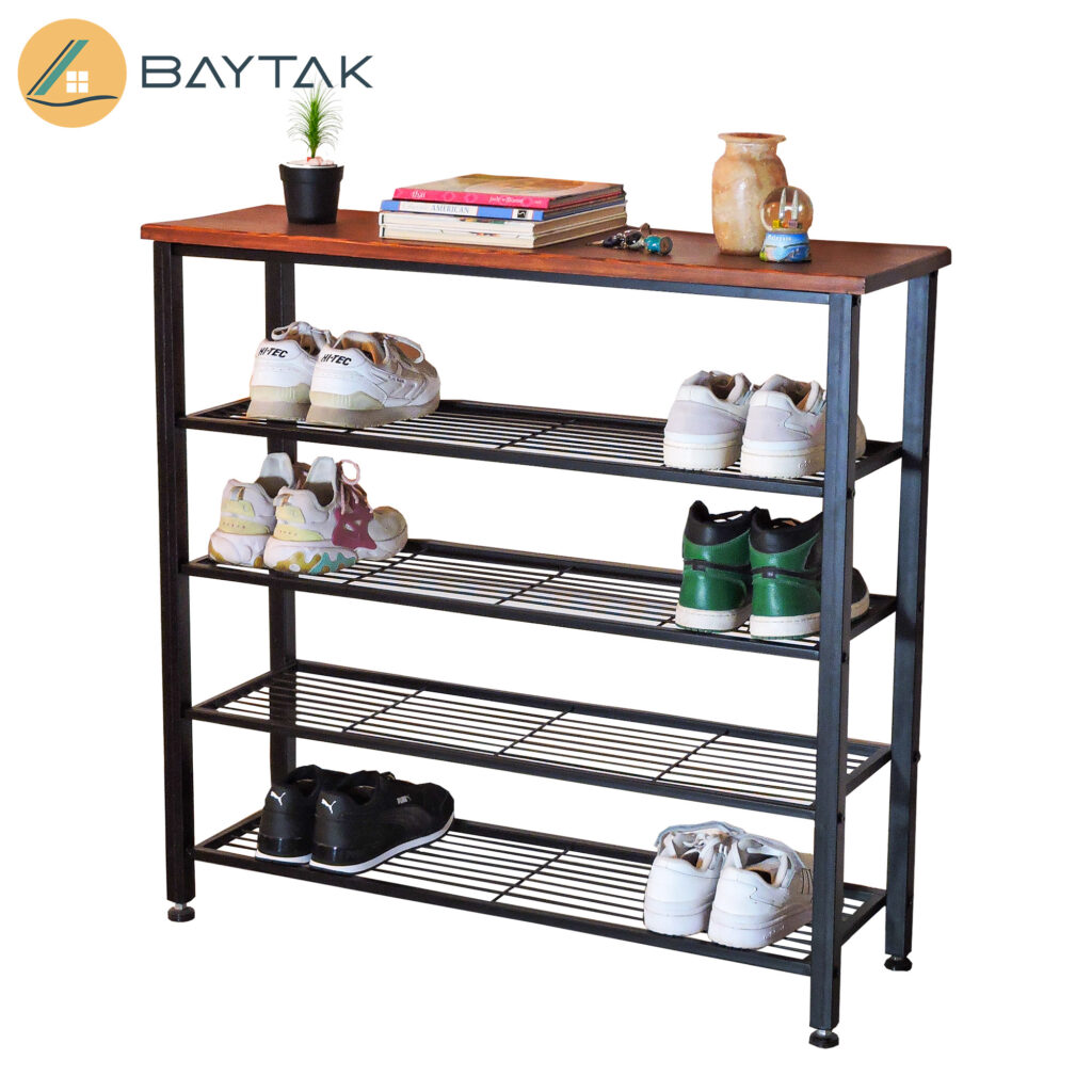 4-layer Floor Multipurpose Storage Basket Steel Rack Organizer – Baytak
